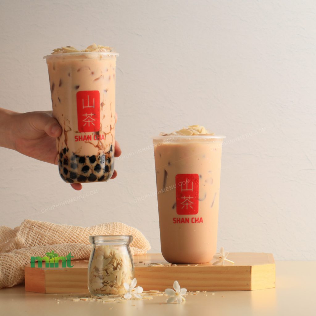 Concept chụp ảnh trà sữa tươi trân châu đường đen Con Sói